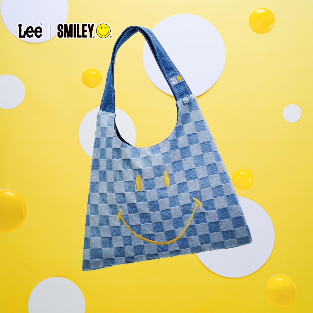 Lee x Smiley กระเป๋าสะพายขา้ง Official Smiley Face Tote Bag ขนาดใหญ่ ...