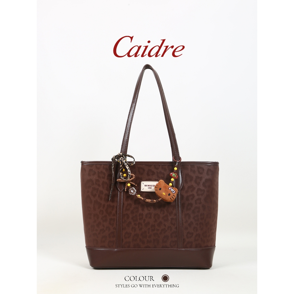Caidre Tote Bag พิมพ์ลายเสือดาว ความจุขนาดใหญ่ เหมาะสำหรับใช้ทั่วไป ...