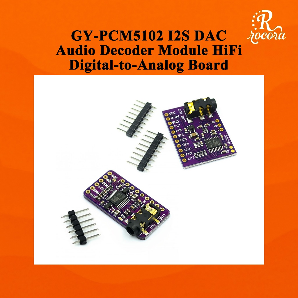 โมดูล DAC เสียงดิจิตอลเป็นอนาล็อก GY-PCM5102 I2S HiFi สำหรับ Raspberry ...
