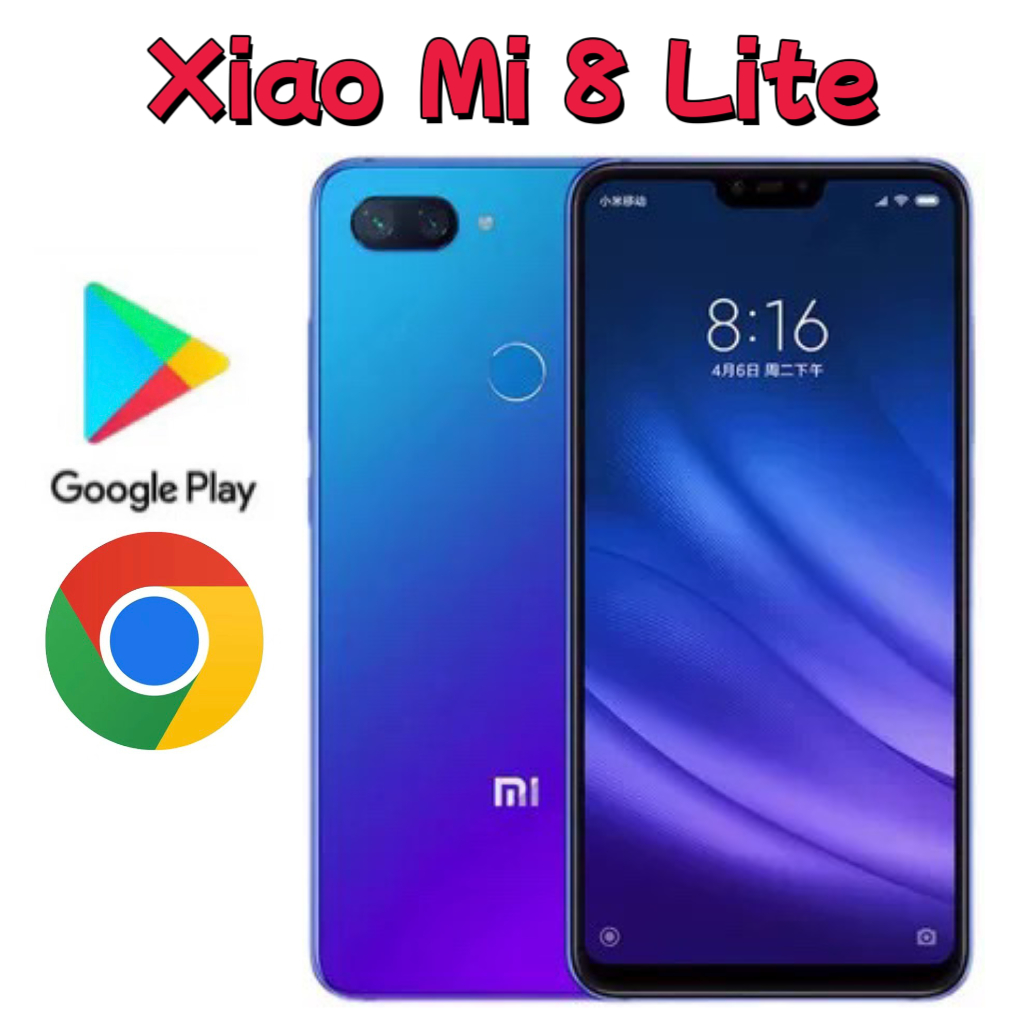 ต้นฉบับ Xiaomi MI8Lite ใช้โทรศัพท์สมาร์ท 4G 6.26 นิ้ว 3350mAh ฟังก์ชั่น ...