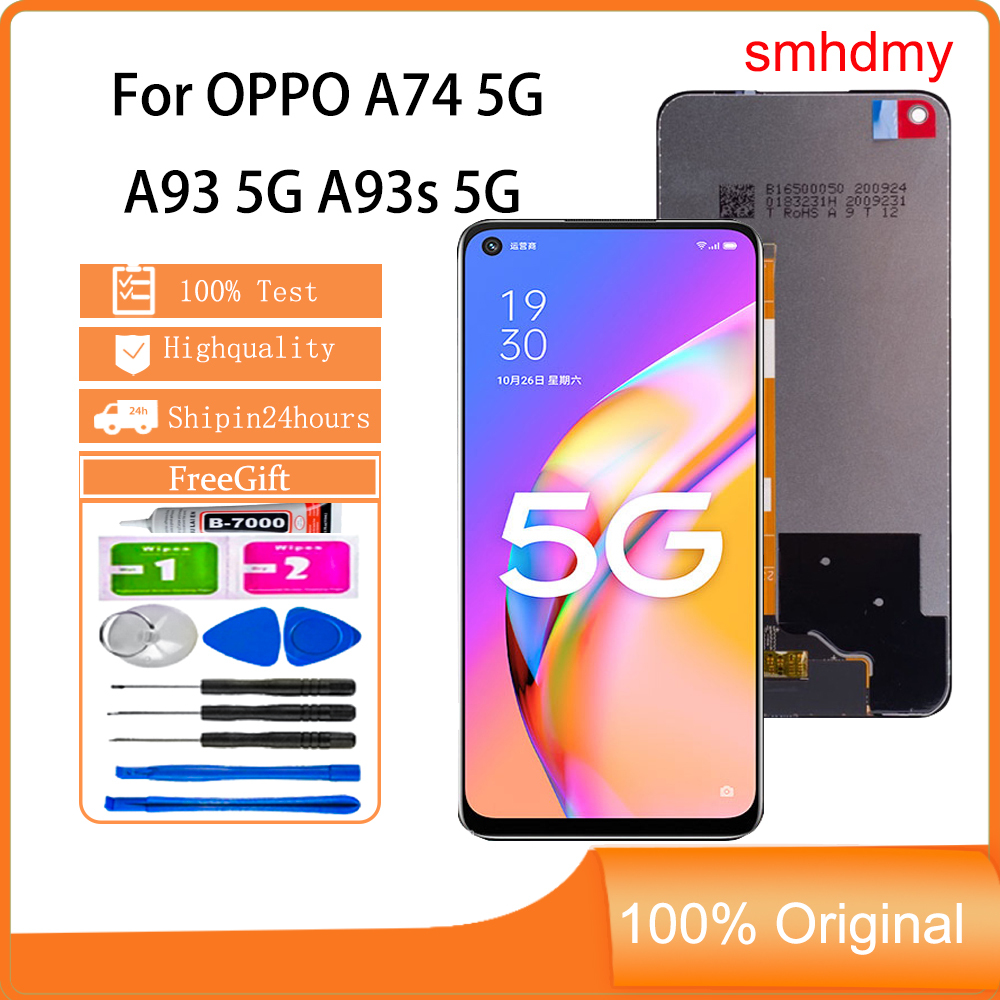 Smhdmy Ori จอแสดงผลสําหรับ OPPO A93 5G A74 5G A93s 5G LCD หน้าจอสัมผัส ...
