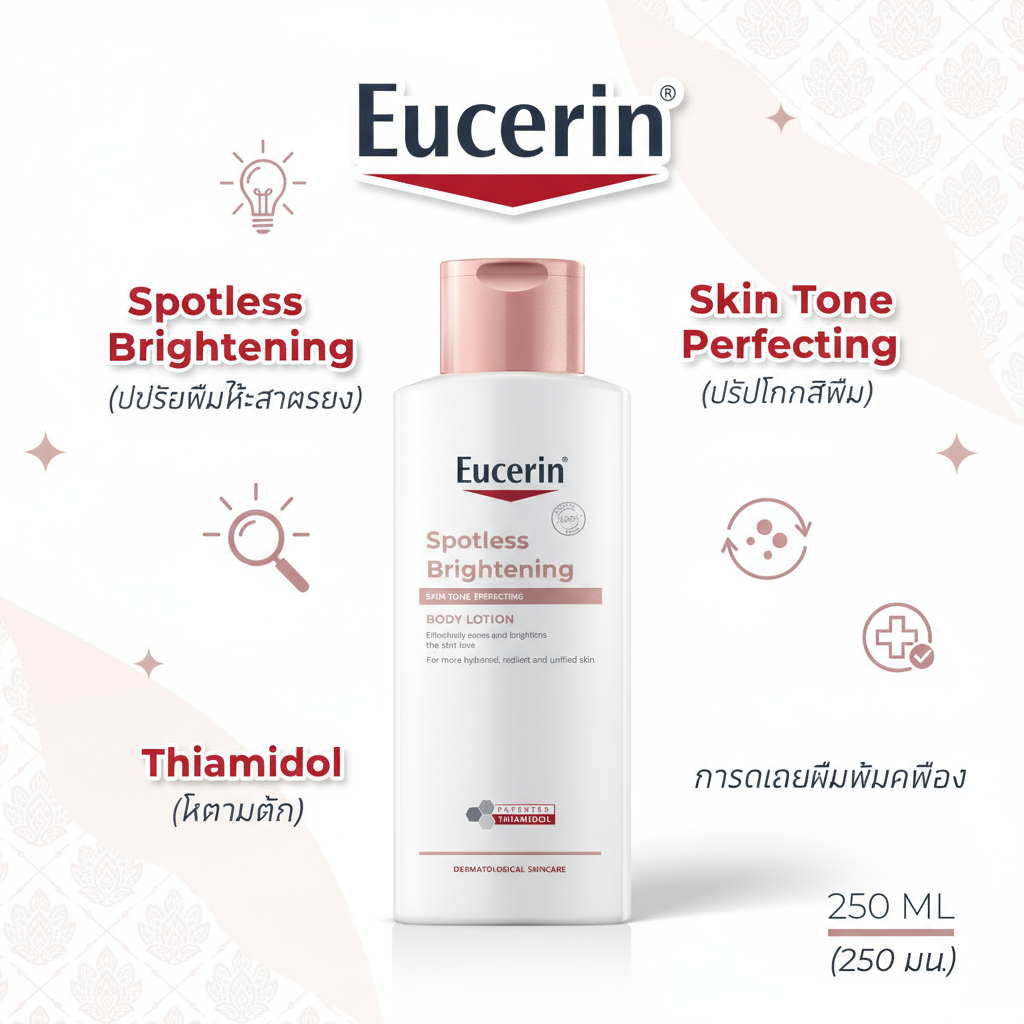 【ของแท้ 100%】Eucerin SPOTLESS BRIGHTENING SKIN TONE PERFECTING BODY ...