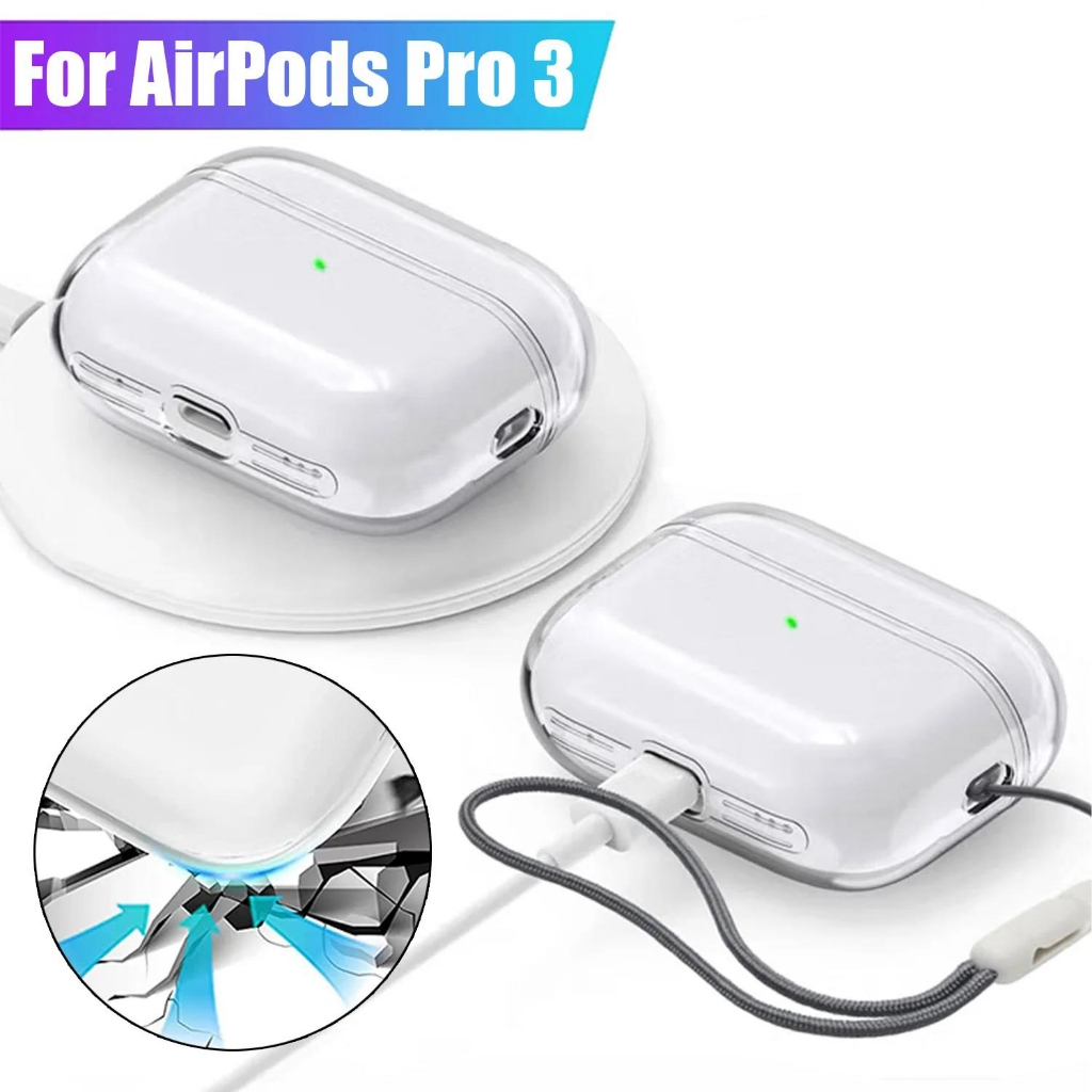 สําหรับ AirPods Pro3 Soft TPU โปร่งใสสําหรับ Air Pods Pro 3 Wirelss หู ...