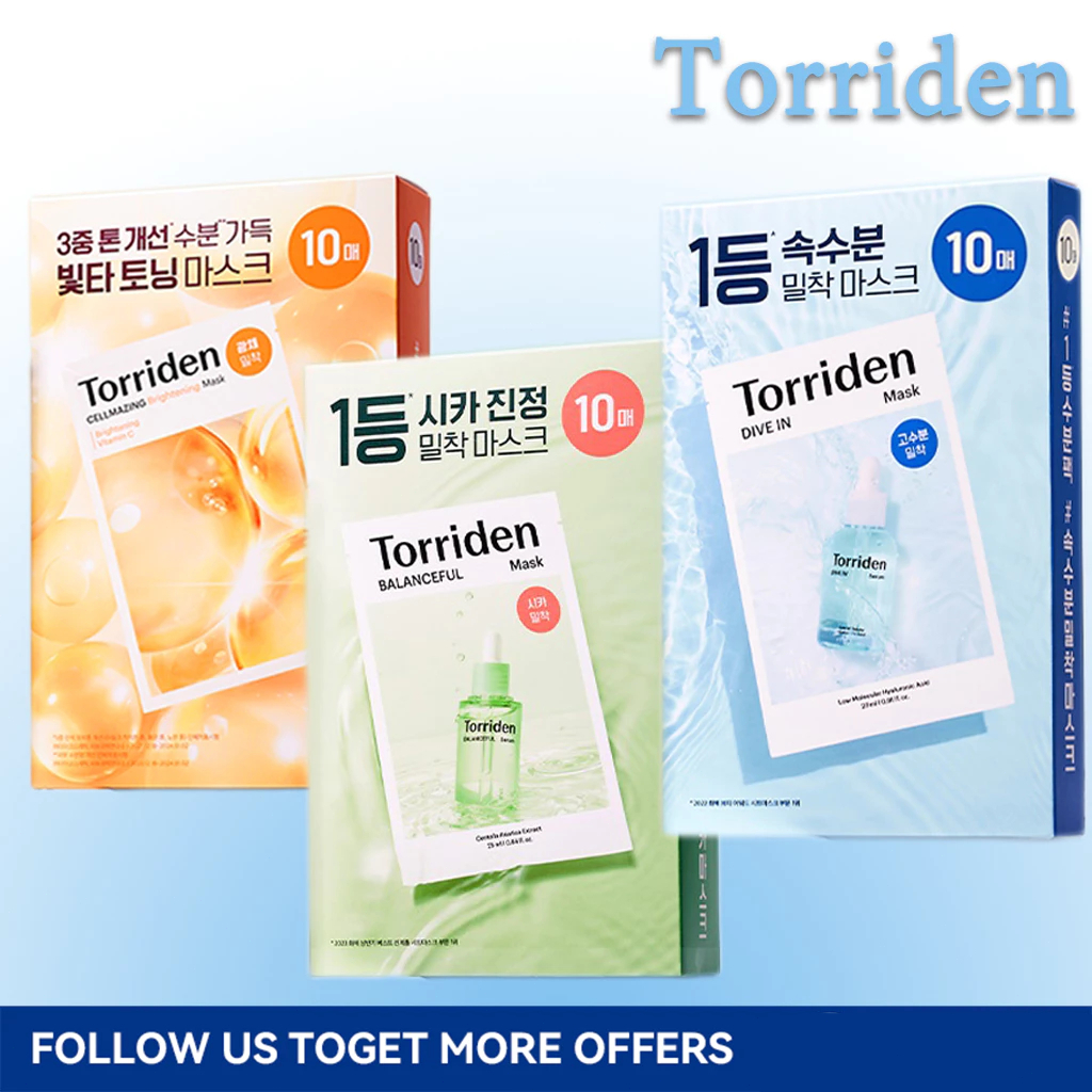 Torriden Mask Sheet Torriden Facial Mask Sheet (10 แผ่น) (Dive In 27ml ...