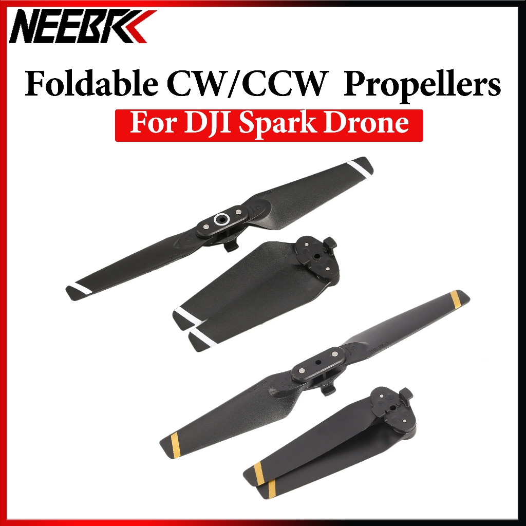 2 คู่ Drone พับใบมีด Prop Low-Noise CW/CCW ลดเสียงรบกวนใบพัดสําหรับ DJI ...