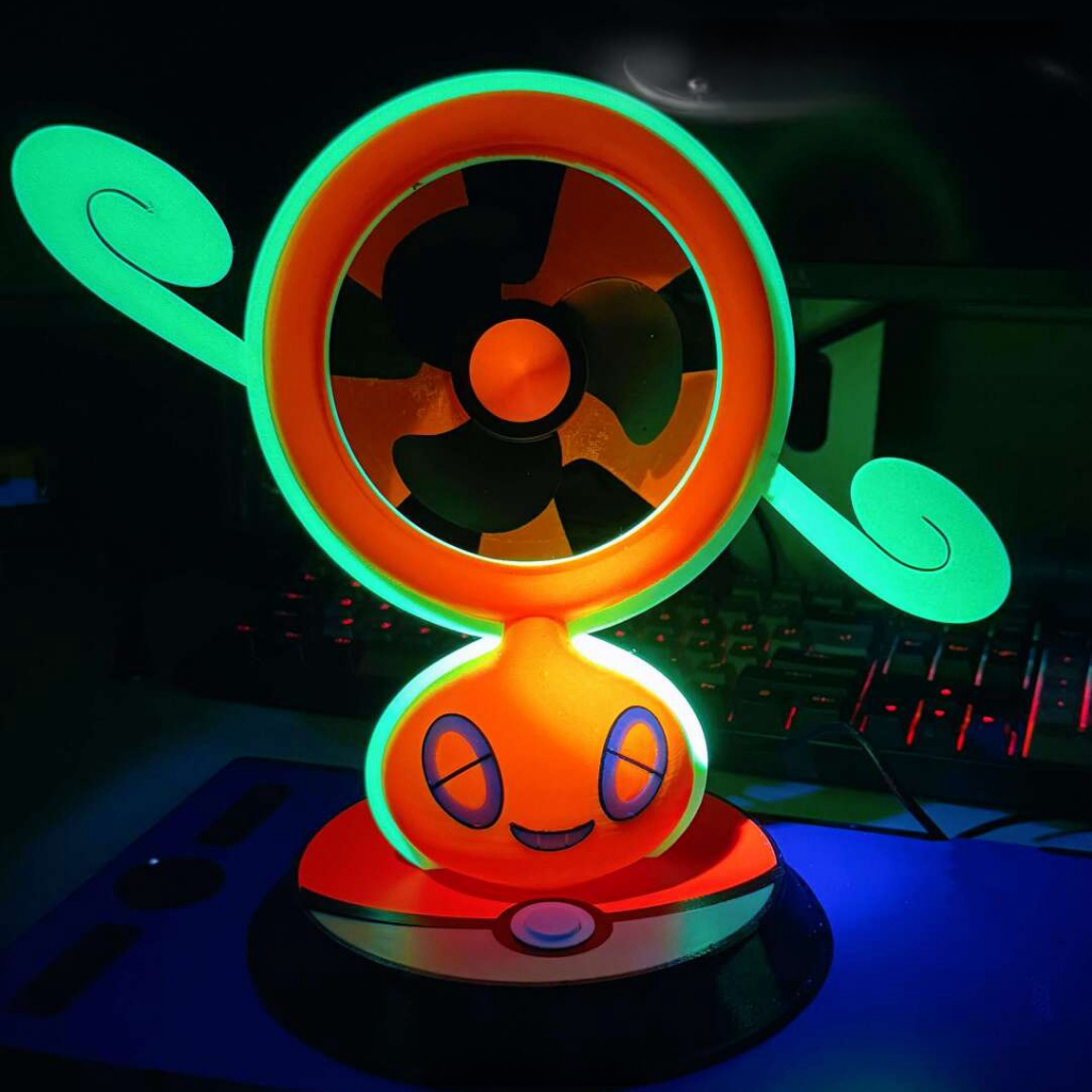 Pokemon Rotom Fan Glowing Aroma พัดลมกลิ่นโปเกมอนปรับความเร็วลม USB ...