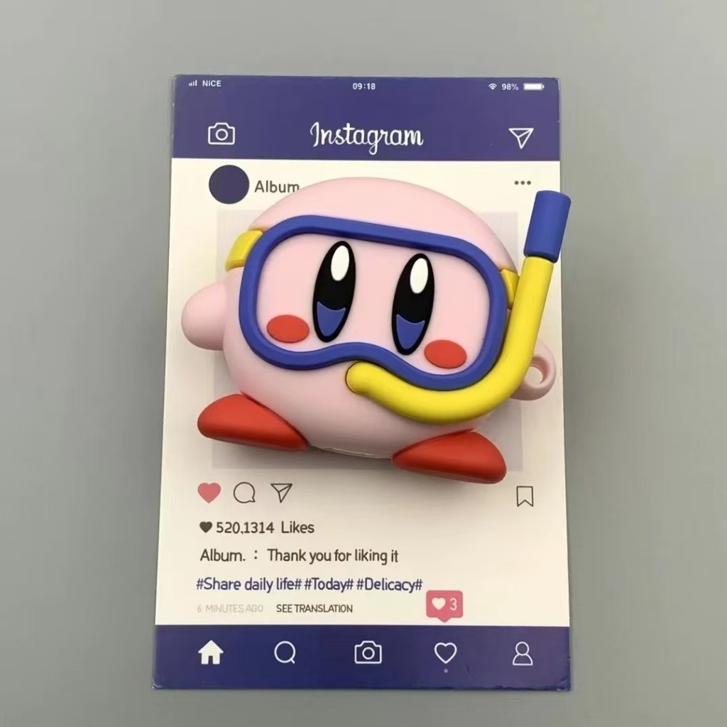 Star Kirby Diver Shape Airpods Pro3 กรณี Airpods Pro2 กันกระแทก 3D หูฟังสําหรับ AirPods Pro3 4/4 ...