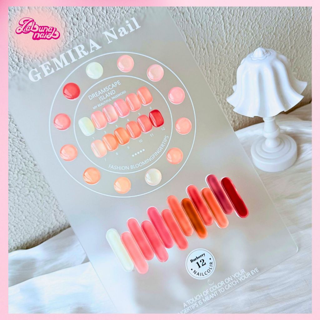 【พร้อมส่ง】ชุดยาทาเล็บเจล 12 สี GEMIRA สีเจลไซรัป ชุดสีโปร่งใสสีชมพู ...
