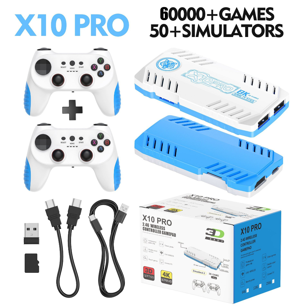 คอนโซลวิดีโอเกม128Gใหม่ เกมสติ๊ก X10 Pro 4Kคอนโซลวิดีโอเกมเกมไร้สาย ...