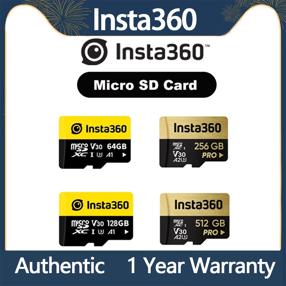 Insta360 Micro SD การ์ด 64G/128G/256G/512G หน่วยความจําความเร็วสูง ...