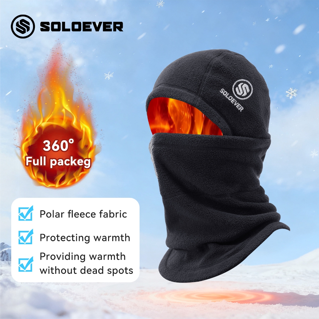 【TH Delivery 】SOLOEVER Winter Fleece Balaclava Hood Face Mask Sports ...
