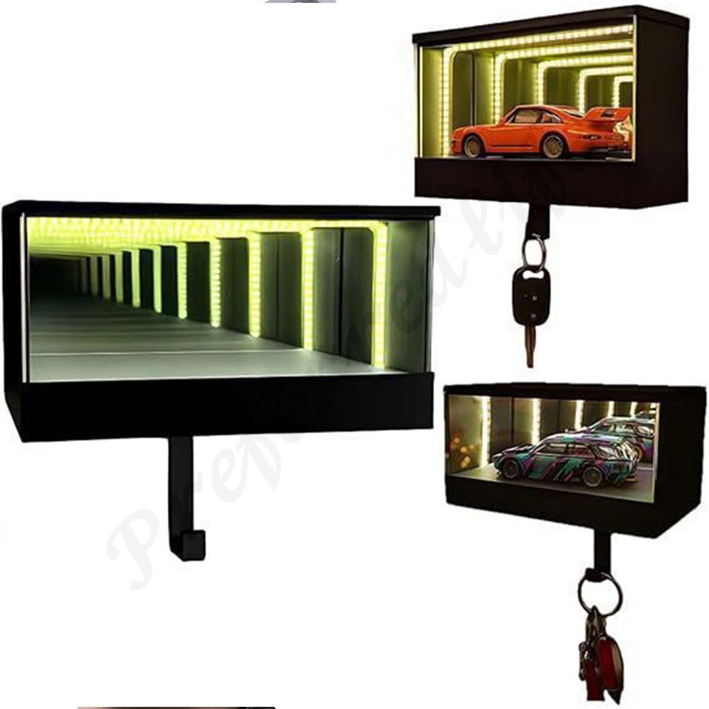2025 Creative New Infinity LED Garage Key Holder with Infinite Mirror ...