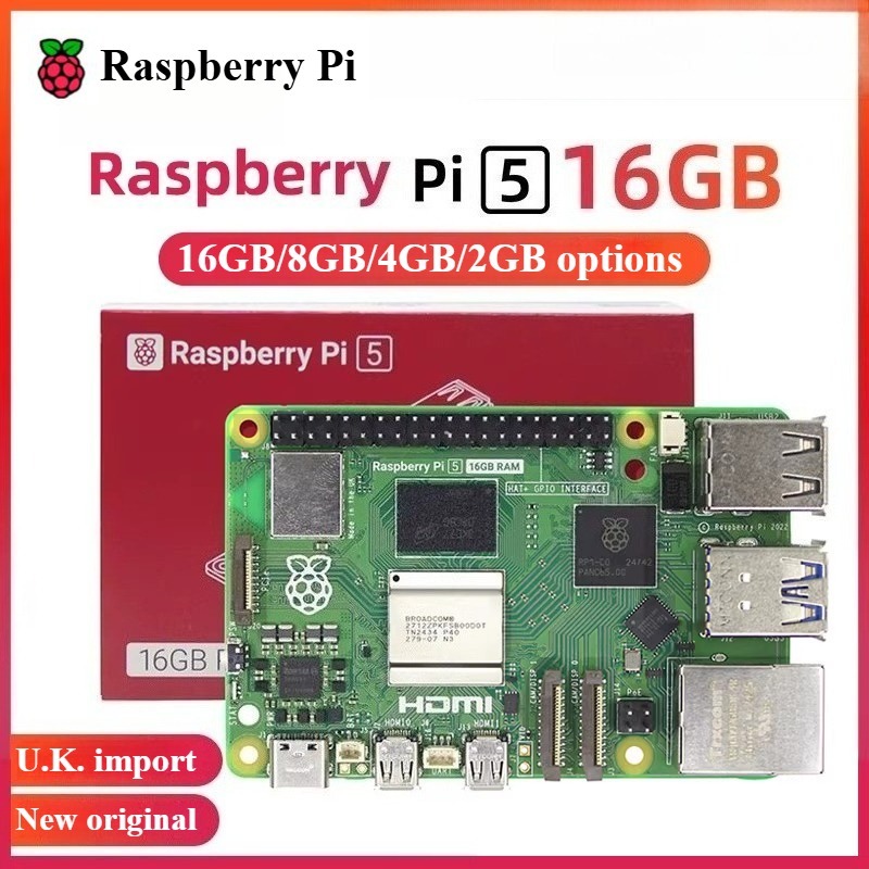 Raspberry Pi 5th Generation 5B/4B บอร์ดพัฒนา Raspberry Pi 5 2/4/8/16GB ...