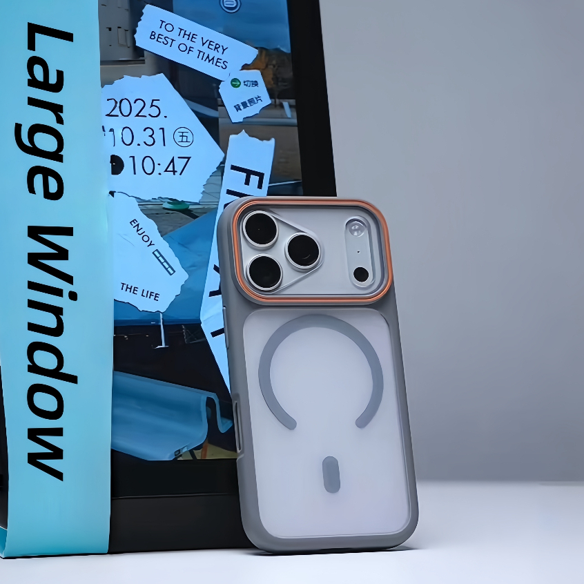 【Large window/Matte acrylic hard case/Gray】เคส compatible for iPhone 11 ...