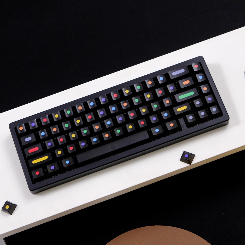 AiFei Studio GMK Dots ปุ่มกดโปรไฟล์เชอร์รี่ PC Frosted Translucent ...