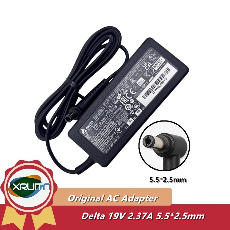 ของแท้ 19V 2.37A 45.0W 5.5x2.5 มม. DELTA ADP-45FE F อะแดปเตอร์ AC/DC ...
