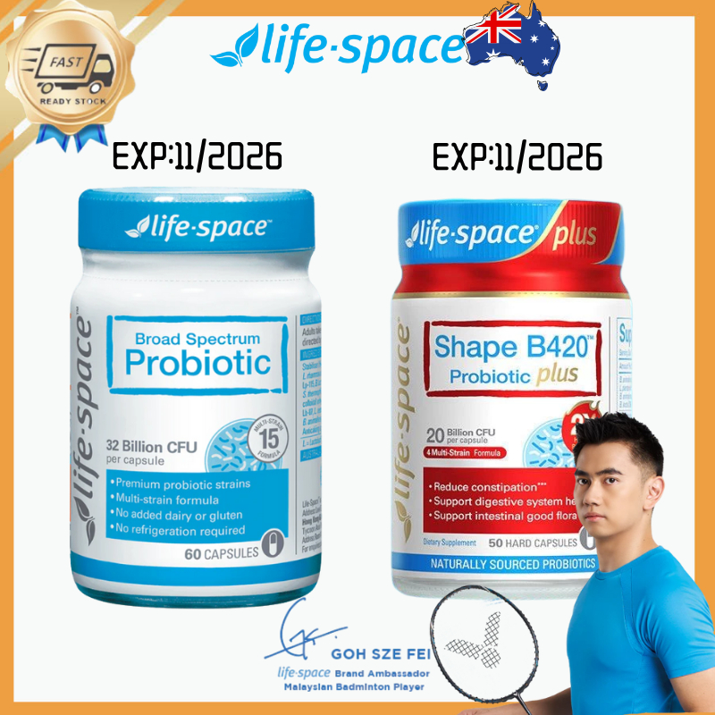 Life Space Probiotic Broad Spectrum and B420 plus probiotic (60/50 แคป ...