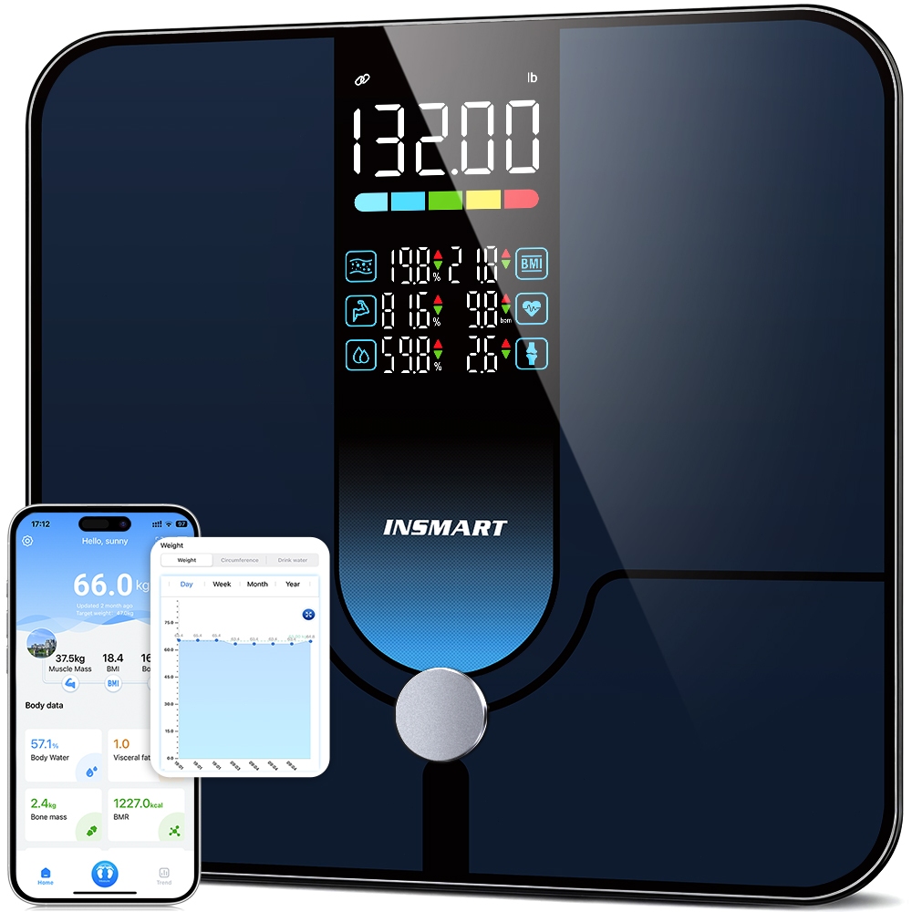 18IN1 Digital Smart Body Fat Scale 220kg Bluetooth Body Scale พร้อม BMI ...