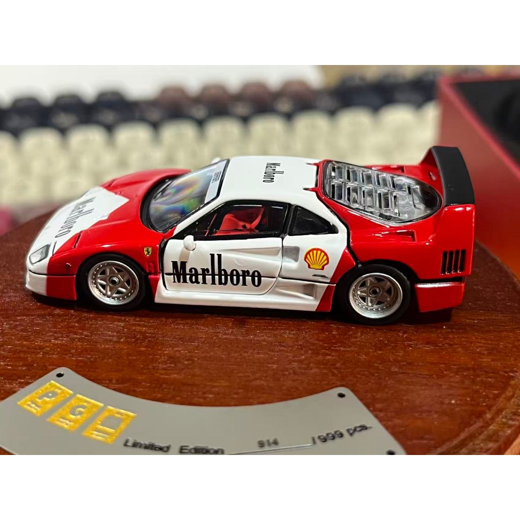 ขายพร้อมสต็อก -- PGM Ferrari F40 Marlboro 64 Scales เปิดอย่างเต็มที่ ...