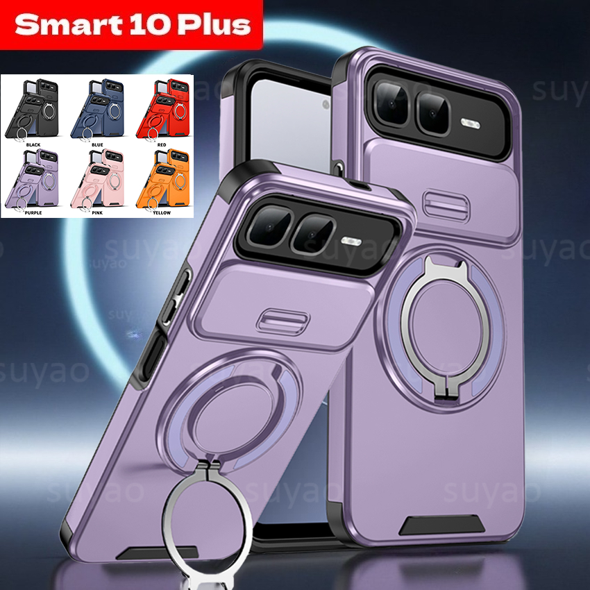 สําหรับ infinix Smart 10Plus 10 Plus เคสโทรศัพท์เกราะผู้ถือแหวนปลอก ...