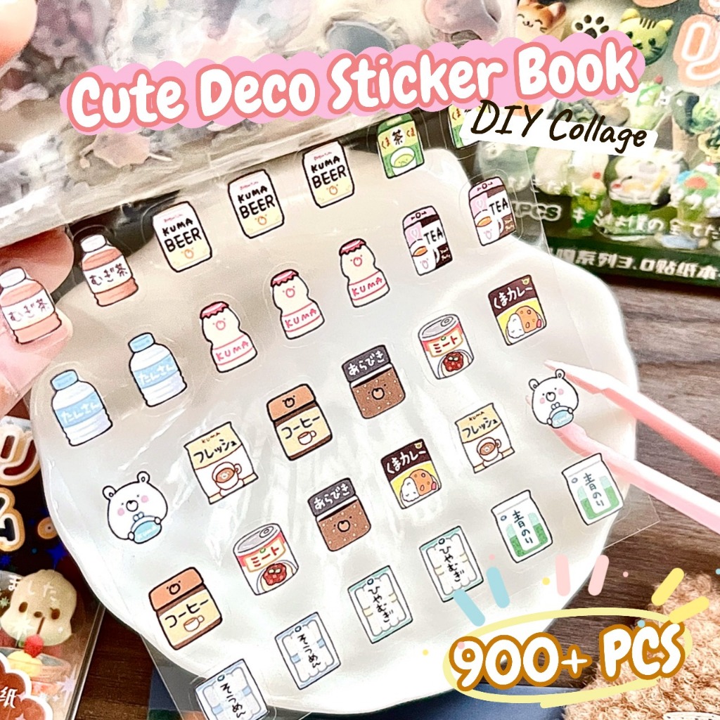 900 PCS Mini Deco สติกเกอร์หนังสือ Kawaii Bow Knot สติกเกอร์เค้กเคส ...