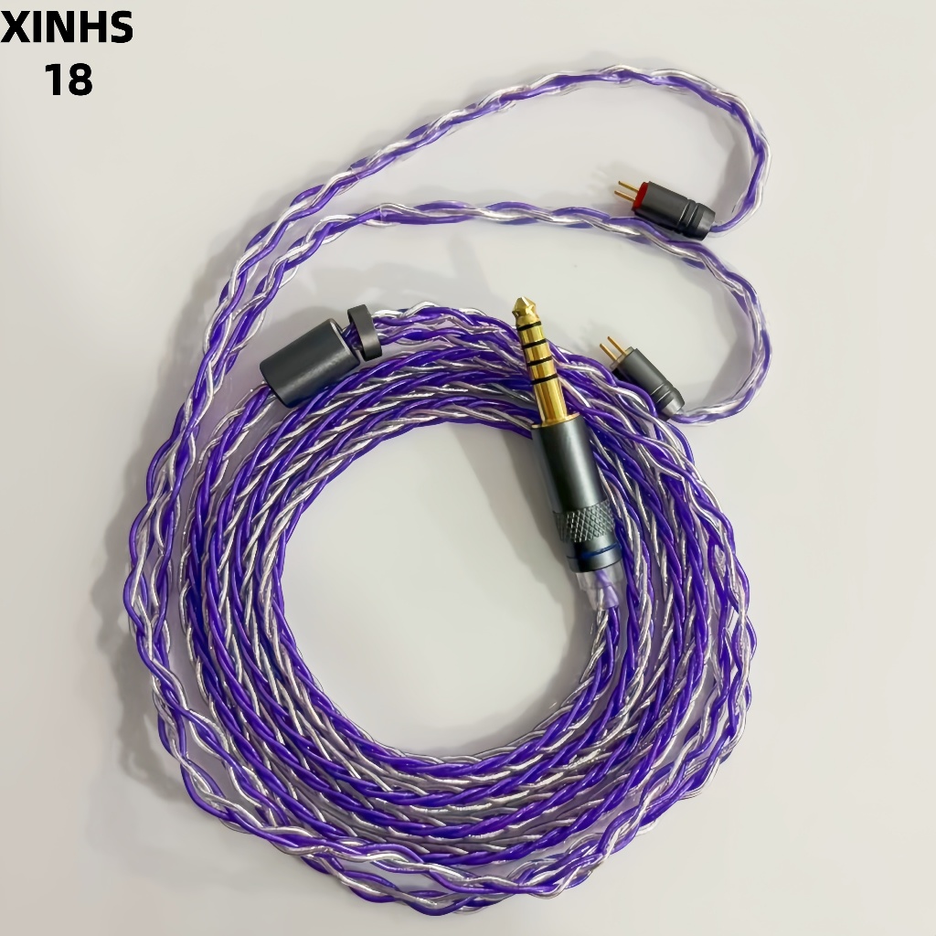 XINHS18 8-strand 6N purple silver single crystal copper silver plated ...
