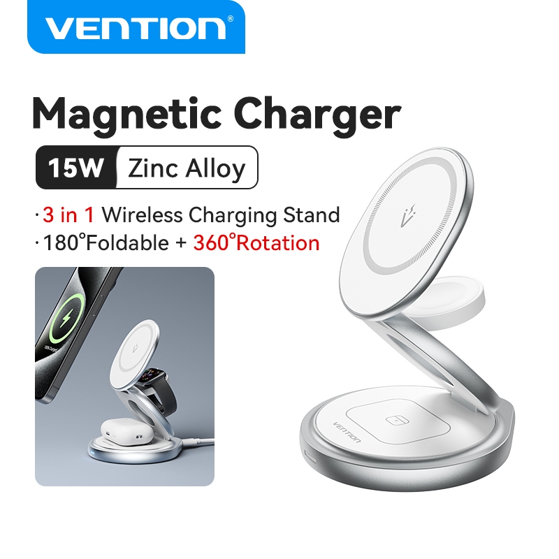 Vention 3 in 1 MagSafe wireless charger 15W magnetic Fast Charging ...
