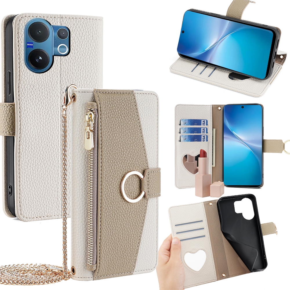 กระเป๋าสตางค์ซองหนังสําหรับ VIVO V60 5G / V60 Lite Flip Casing Full ...