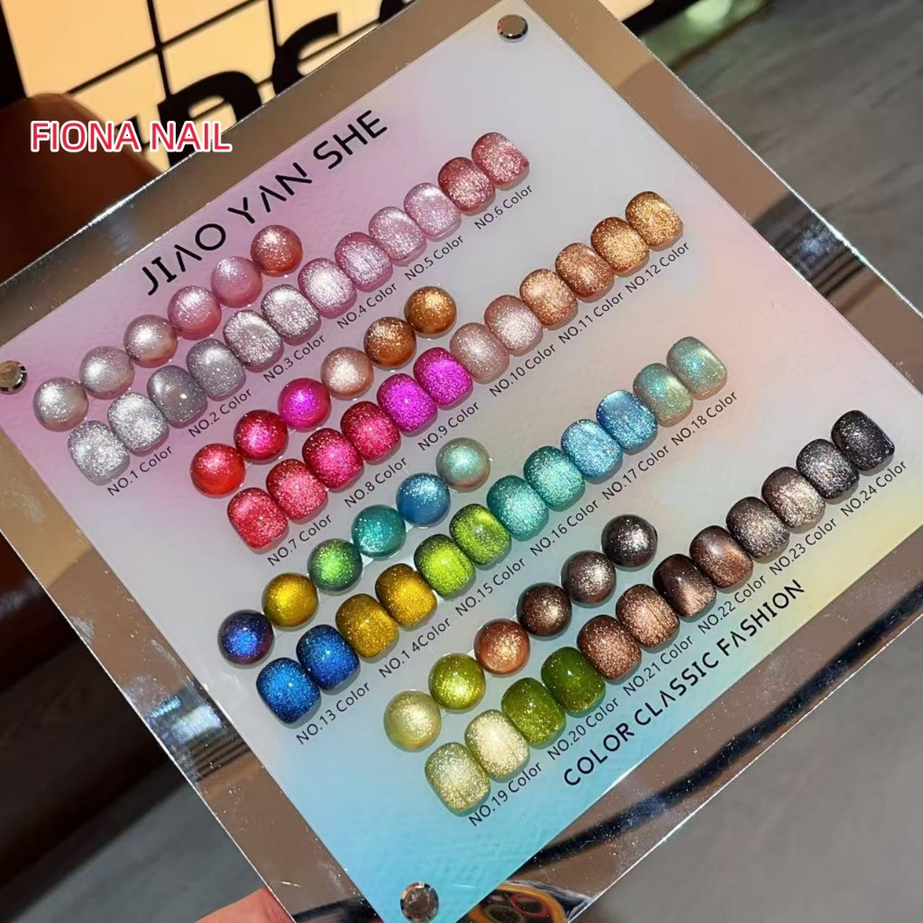JYS 24สี (JIAO YAN SHE) สีเจลแคทอาย สีลูกแก้ว สีเจลแฟลช สีเจล cat eye ...