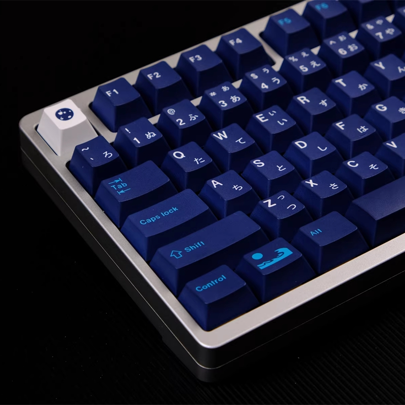 Keycap เฉพาะGMK Blue Moon Keycaps 129 คีย์โปรไฟล์เชอร์รี่ PBT ระเหิดห้า ...