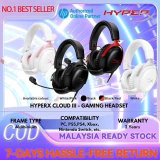 Headset Gaming HyperX Cloud III Wired DTS X 53mm Driver Noise-Cancelling Mic Multi-Color 727A8AA ...