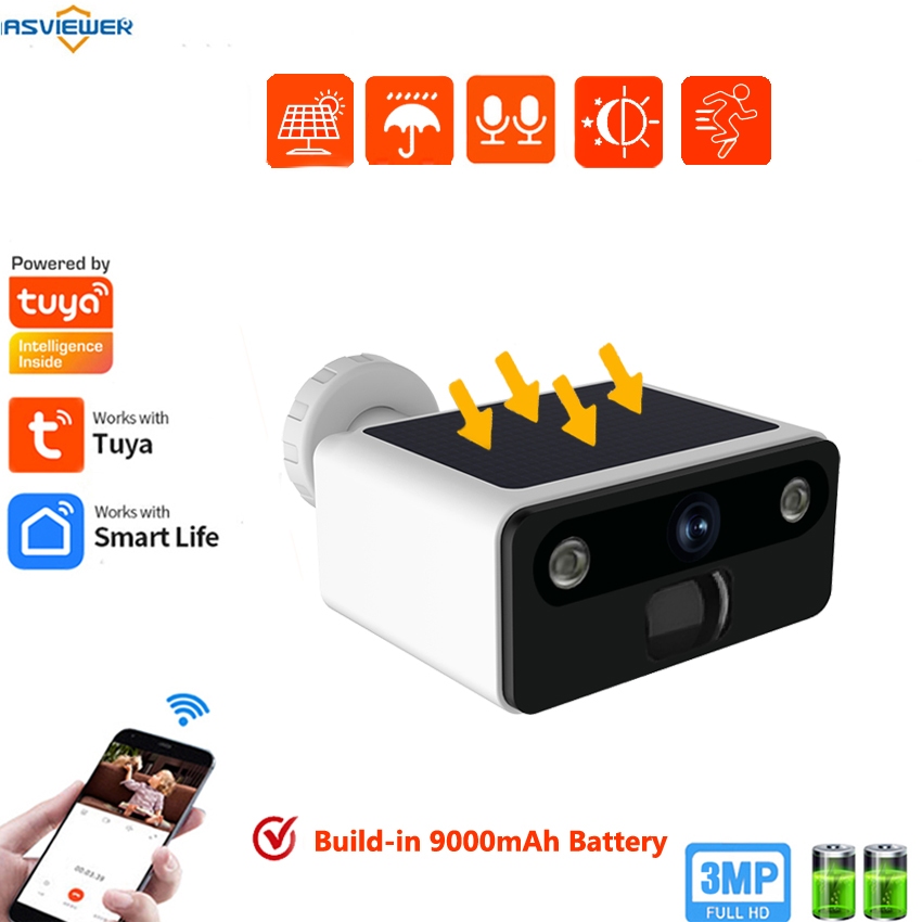 Tuya Solar-Powered Bullet Security Camera All-in-One | 9000mAH ...