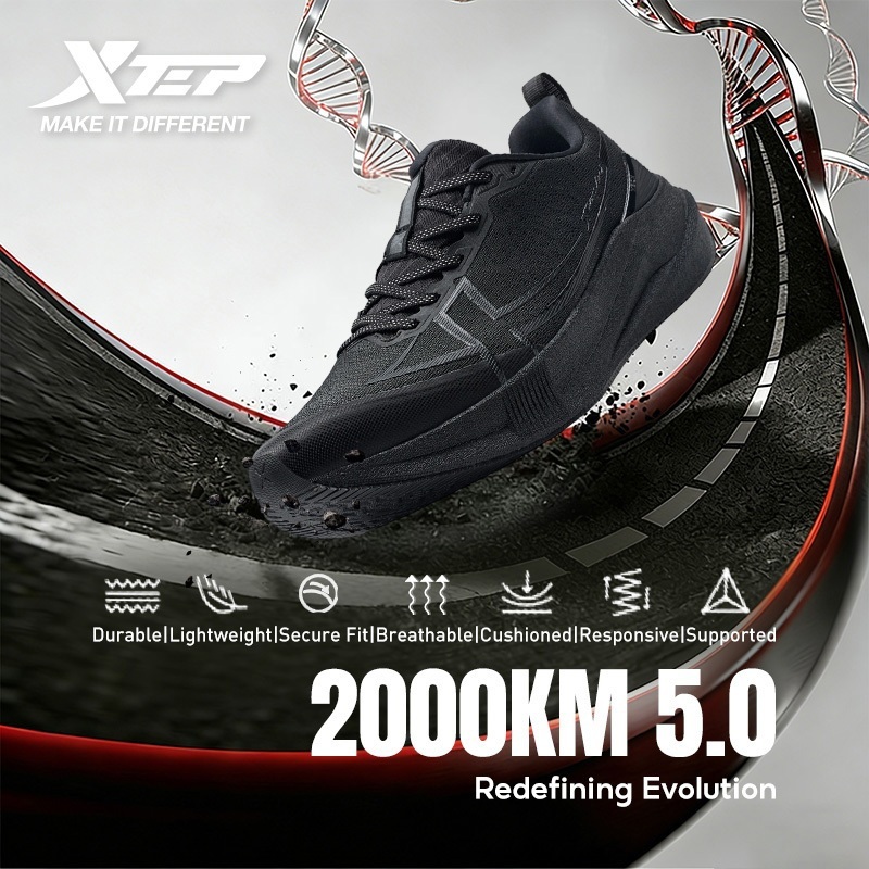 XTEP 2000KM 5.0 รองเท้าวิ่งผู้ชายกันกระแทก Rebound Shock Absorption ...