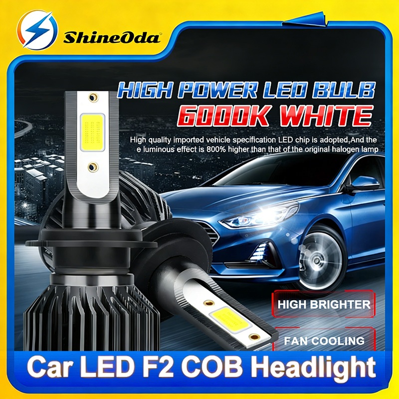 ShineOda 2PCS รถ H4 LED ไฟหน้า 50W 16000LM h1 h7 h11 ไฟหน้า LED 800% ...