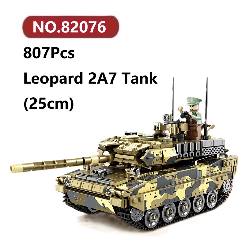 Leopard 2A7 เครื่องยิงจรวดรถถัง โมเดลประกอบแล้ว 807ชิ้น KAZI Tank ของ ...