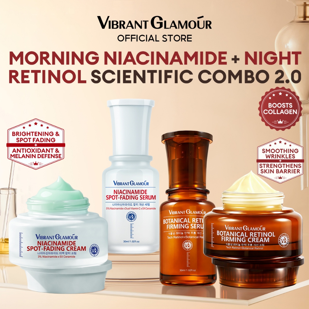 VIBRANT GLAMOUR Morning Niacinamide + Night Retinol Scientific Combo 2. ...