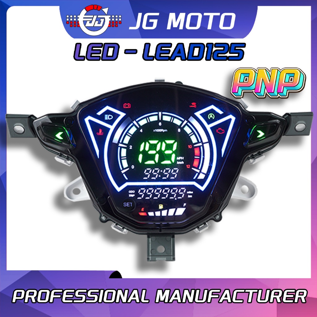 สําหรับ Honda Lead125 Digital Dashboard Speedometer LED Digital ...