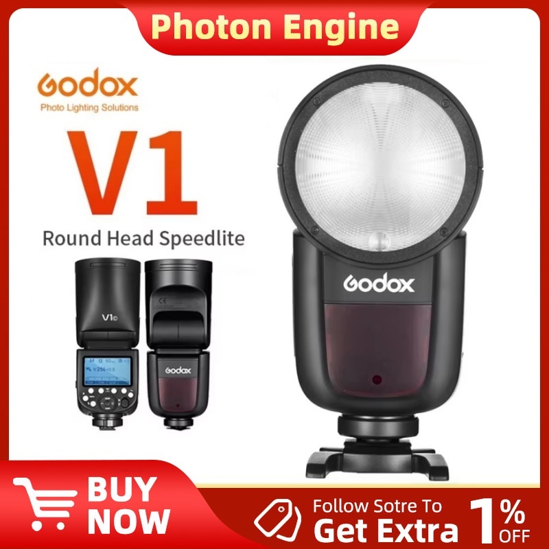 Godox V1 Speedlight V1C V1N V1S V1F V1O V1P TTL HSS 1/8000s แบตเตอรี่ ...