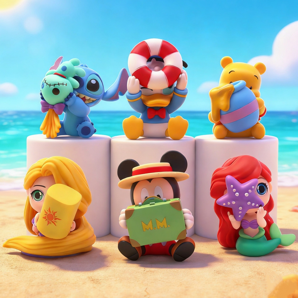 6 ชิ้น/เซ็ตการ์ตูนอะนิเมะ Winnie the Pooh Mickey Mouse Rapunzel Donald ...