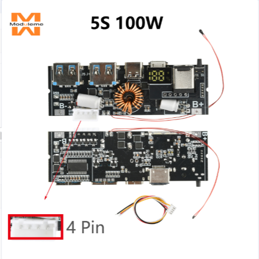 3S/4S/5S 65W/100W PD 6-Port Bidirectional Fast Charging Power Bank ...