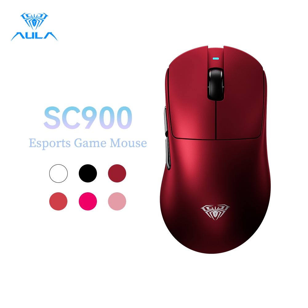 AULA SC900 เมาส์ไร้สายน้ําหนักเบา Esports Tri-Mode 6 ระดับ DPI ปรับ ...