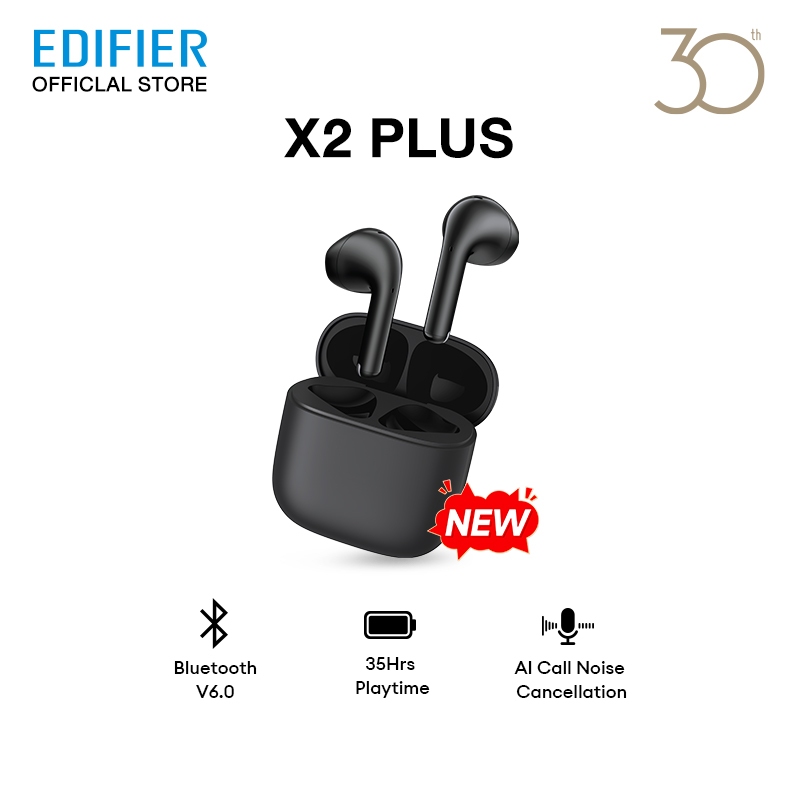 EDIFIER X2 PLUS หูฟังบลูทูธไร้สายแบบอินเอียร์ บลูทูธ 6.0 เชื่อมต่อ ...