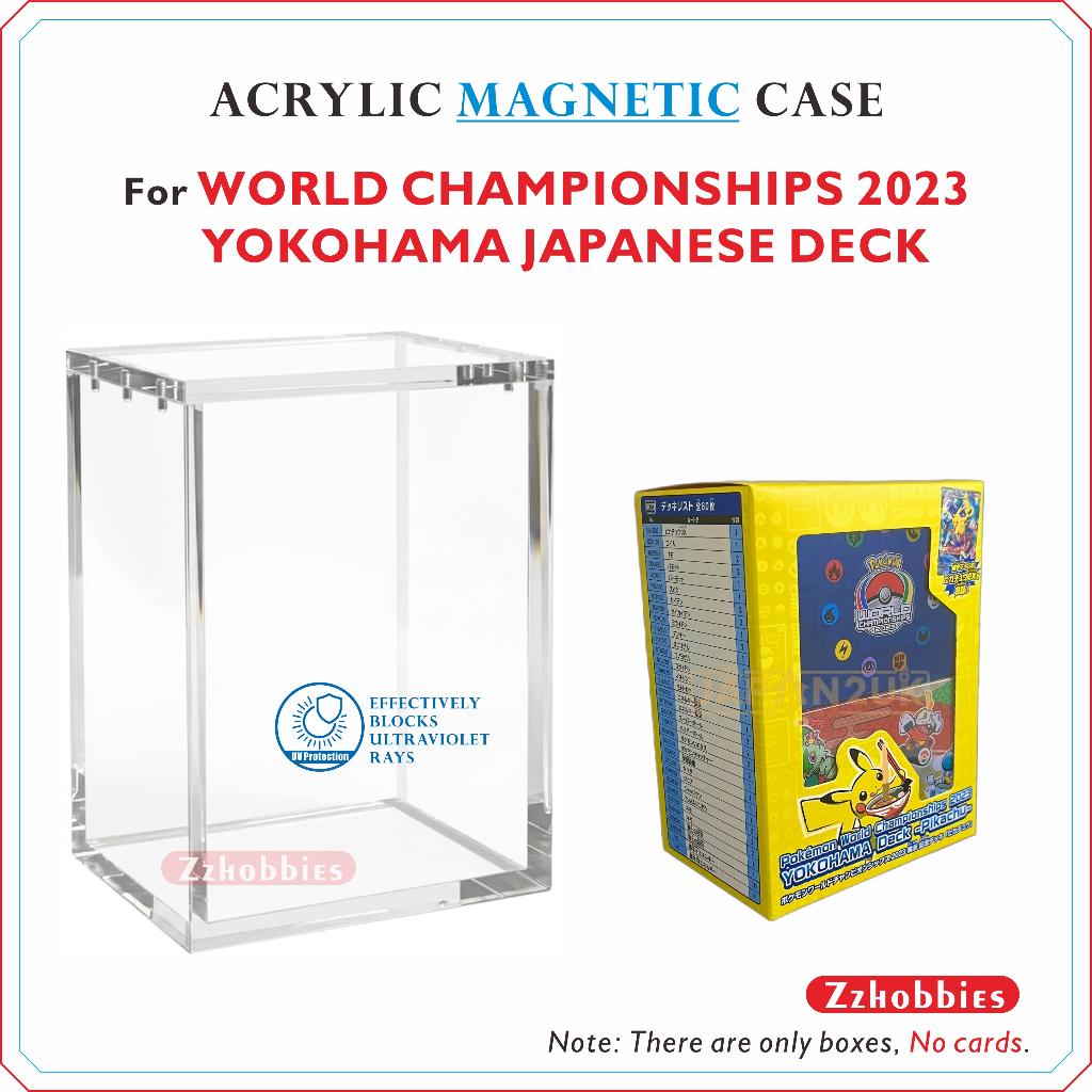 Acrylic Magnetic Case fits Pkmn World Championships 2023 Yokohama Deck ...