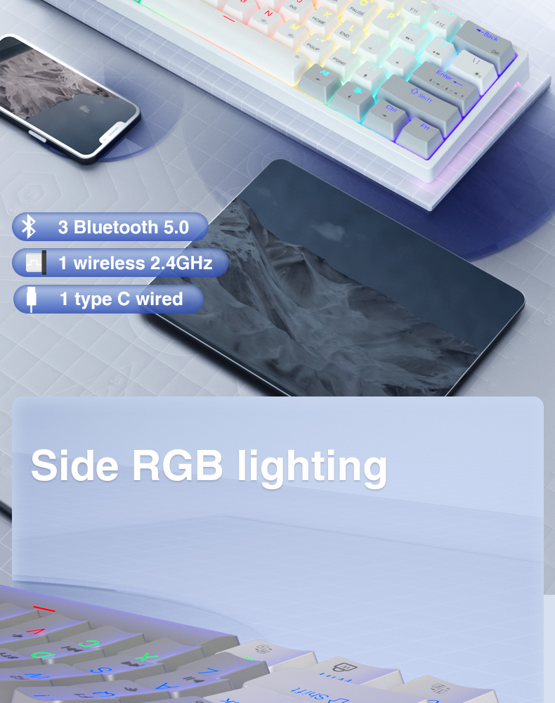 Aula Solakaka SK961 61 คีย์บอร์ดเชิงกลบลูทู ธ 5.0 สาย RGB Light มินิ ...