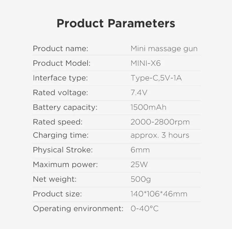 Booster MINI X6 ปืนนวดกล้ามเนื้อไฟฟ้า น้ําหนักเบา และพกพาง่าย Massage ...