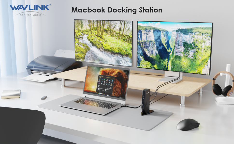 Wavlink Ultra HD Displaylink แท่นชาร์จแล็ปท็อป 65W สําหรับ Type-C และ ...