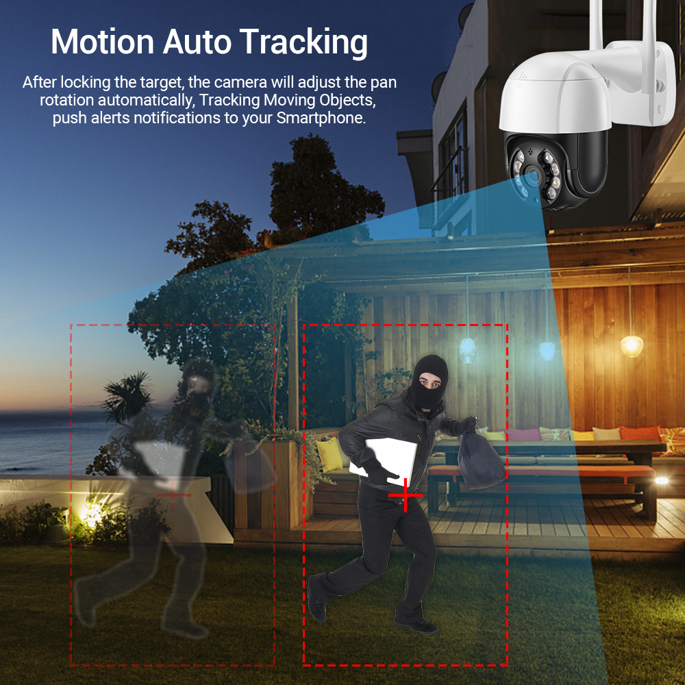 Hamrol 5MP CCTV Security Camera WIFI Outdoor 2MP PTZ Wireless IP Camera ...