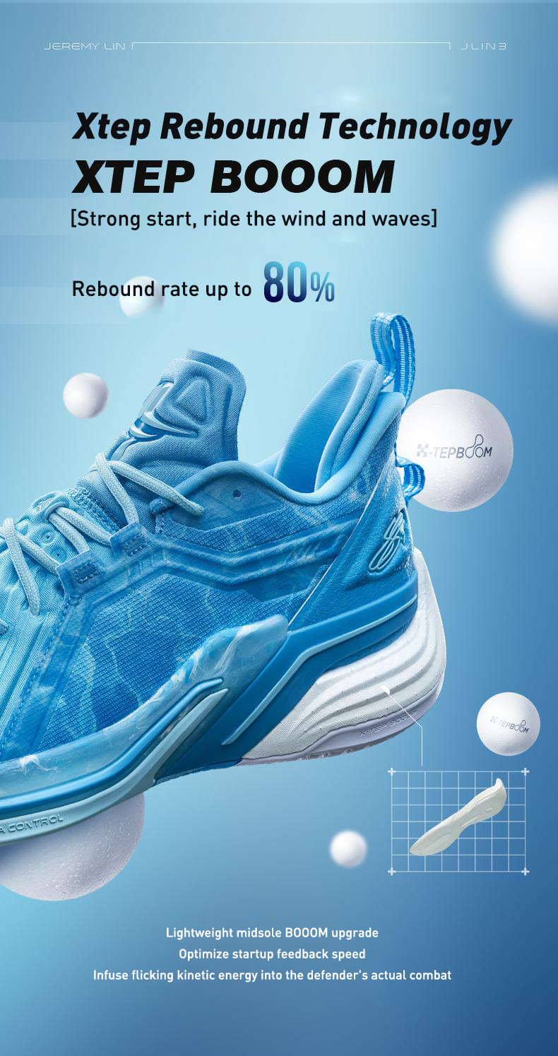 Xtep Jeremy Lin 3.0 รองเท้าบาสเก็ตบอล ข้อสั้น ทนทาน สําหรับผู้ชาย ...