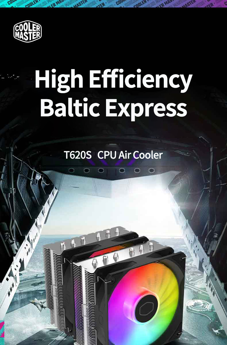 พัดลมระบายความร้อน CPU T620S ARGB HYPER 620S 6 ท่อ 120 มม. สําหรับ ...