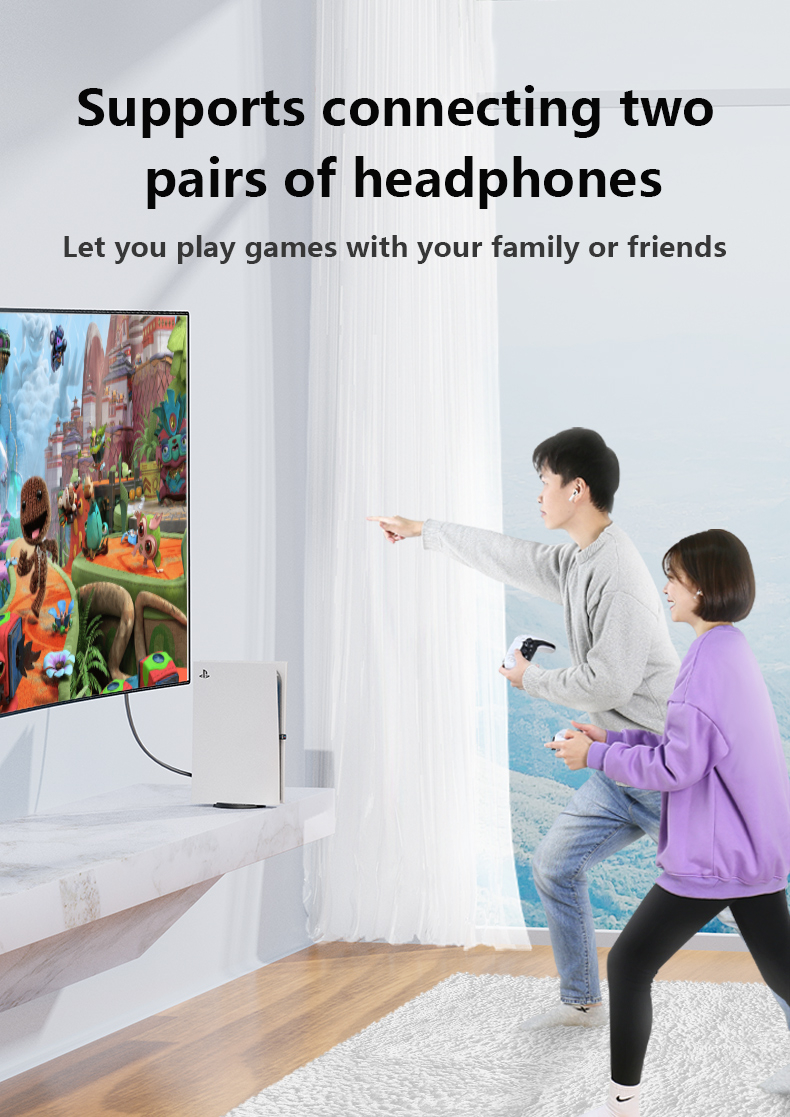 Llano อะแดปเตอร์รับส่งสัญญาณ USB บลูทูธ 5.3 สําหรับ Switch PS5 PS4 หูฟัง เครื่องเสียง และเกมแพด ...